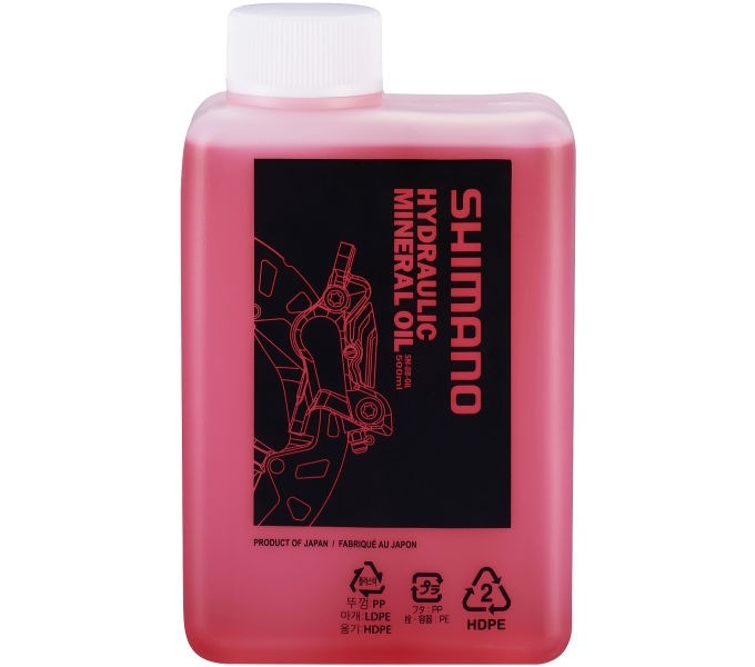Shimano Bremsöl mineraloel 500ml Flasche rot